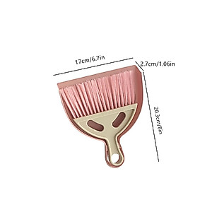 3 Pack Mini Broom and Dustpan Set with Handle, Hangable Small Hand Dustpan and Brush Cleaning Tool Set for Table Desk Keyboard Countertop Cars Sofa