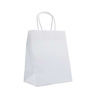 Amazon Basics Kraft Paper Bags (Small, Medium, Large) 25 Pcs Each (75 Total), White