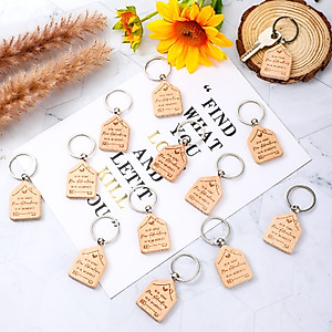 Inbagi 100 Pieces Home Keychain Bulk House Design Keychain Small House Shaped Keychains 2024 Welcome Home Keychain Gifts Homeowner Engraved Wooden Key Tag for Family Client Home Buyer Customer