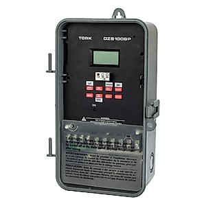 NSI Industries TORK DZS400BP 20-Amp, 365/7-Day, Astronomic Digital Timer - 99 On/Off Settings - 4 (SPST) Channels - Multi-Voltage, Controls Indoor/Outdoor Lighting, HVAC, Signage, Motors, Horns/Bells