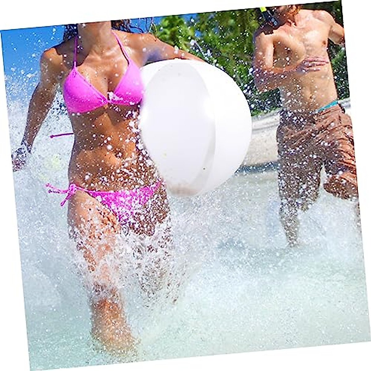 Kisangel 3pcs Glitter Beach Ball Summer Pool for Kids Mini Inflatable Pool Mini Pool for Kids Inflatable Glitter Beach Ball Pool Party Float Inflatable Toy Ball PVC Water Toy for Kids Flash