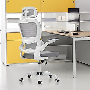 TRALT Office Chair Ergonomic Desk Chair, 330 LBS Home Mesh Office Desk Chairs with Wheels, Comfortable Gaming Chair, High Back Office Chair for Long Hours, Office Chair for Study and Work (White)