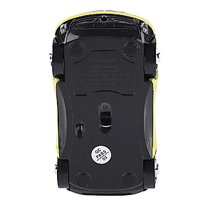 1600DPI Portable with 3 Buttons,10M 2.4G Bluetooth Optical with a Receiver Storage, for /ME/Windows PC/Tablet Gaming Office(Yellow)