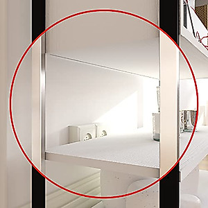 PLAYCON Decorative Open Shelf Unit and Display Cabinet, for Living Room, Study Room or Else, 32(11/16)" Wide, Innovative Textured PVC White Wood Veneer Looking Finishing