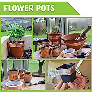 Agile Home and Garden Copper Tape - 40ft Copper Foil Tape Conductive Adhesive - 0.8" Wide Electrical Conductive Tape - Outdoor and Indoor Copper Tape - EMI Foil