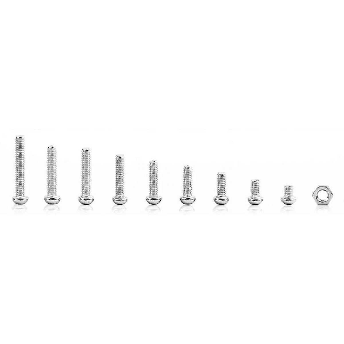 Guard4U 220Pcs #6-32 UNC Stainless Steel Phillips Pan Head Machine Screws Nuts Assortment Kit- #6-32x 3/16" 1/4" 5/16" 3/8" 1/2" 5/8" 3/4" 7/8" 1"