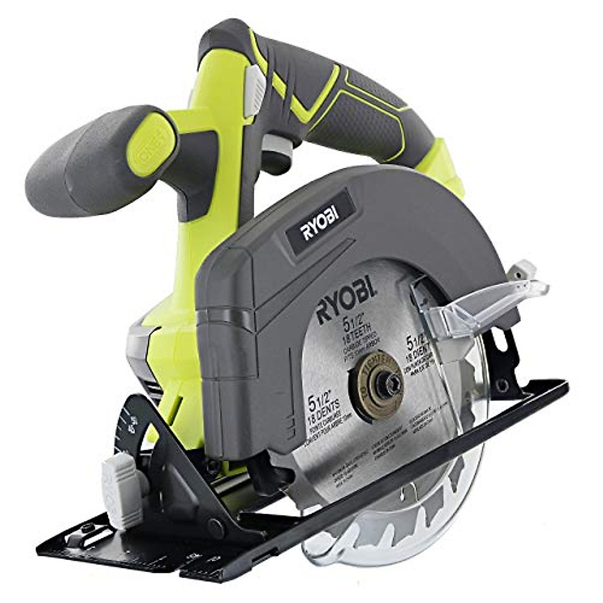 Ryobi One P505 18V Lithium Ion Cordless 5 1/2" 4,700 RPM Circular Saw (Battery Not Included, Power Tool Only), Green