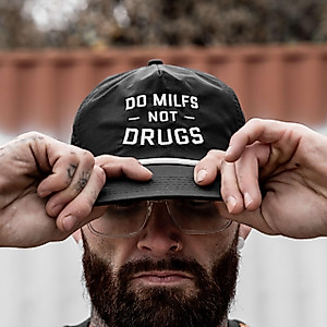 Combat Iron Hoochie Daddy Crushable Summertime Rope Hats for Men - Unstructured, Snapback, & Water-Resistant Baseball Cap - Do Milfs, Not Drugs