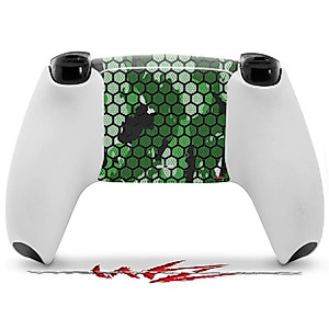 WraptorSkinz Skin Wrap compatible with Sony PS5 DualSense Controller HEX Mesh Camo 01 Green (CONTROLLER NOT INCLUDED)