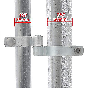 GBGS 4 Sets 2-3/8" x 1-3/8" Chain Link Fence Gate Post Hinge,Cattle Corral Rail Hinge,Max Load 220lb