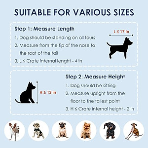 Sufulaa Furniture Style Dog Crate for Small Dog, Heavy Duty Anti-Chew Dog Kennel Furniture with 3 Doors, Wooden Decorative Indoor Basic Dog Cage with 3-Layer Storage Shelves