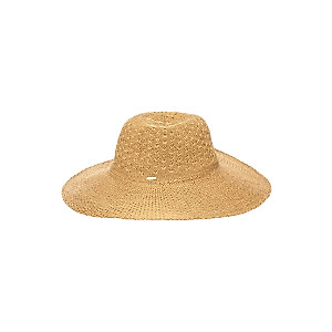 Coolibar UPF 50+ Women's Perla Packable Wide Brim Hat - Sun Protective (One Size- Tan)