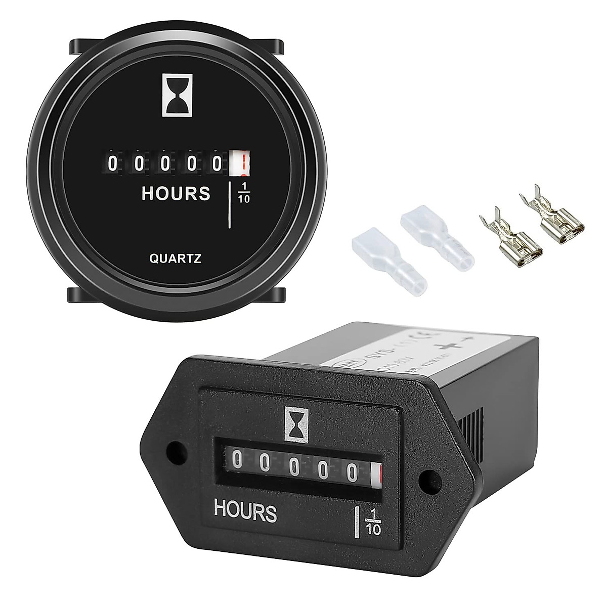 Mechanical Engine Hour Meter AC 110V 120V 220V 230V for Air Compressor Golf cart Club Generator ATV Lawn Mower Chainsaw Tiller Chipper