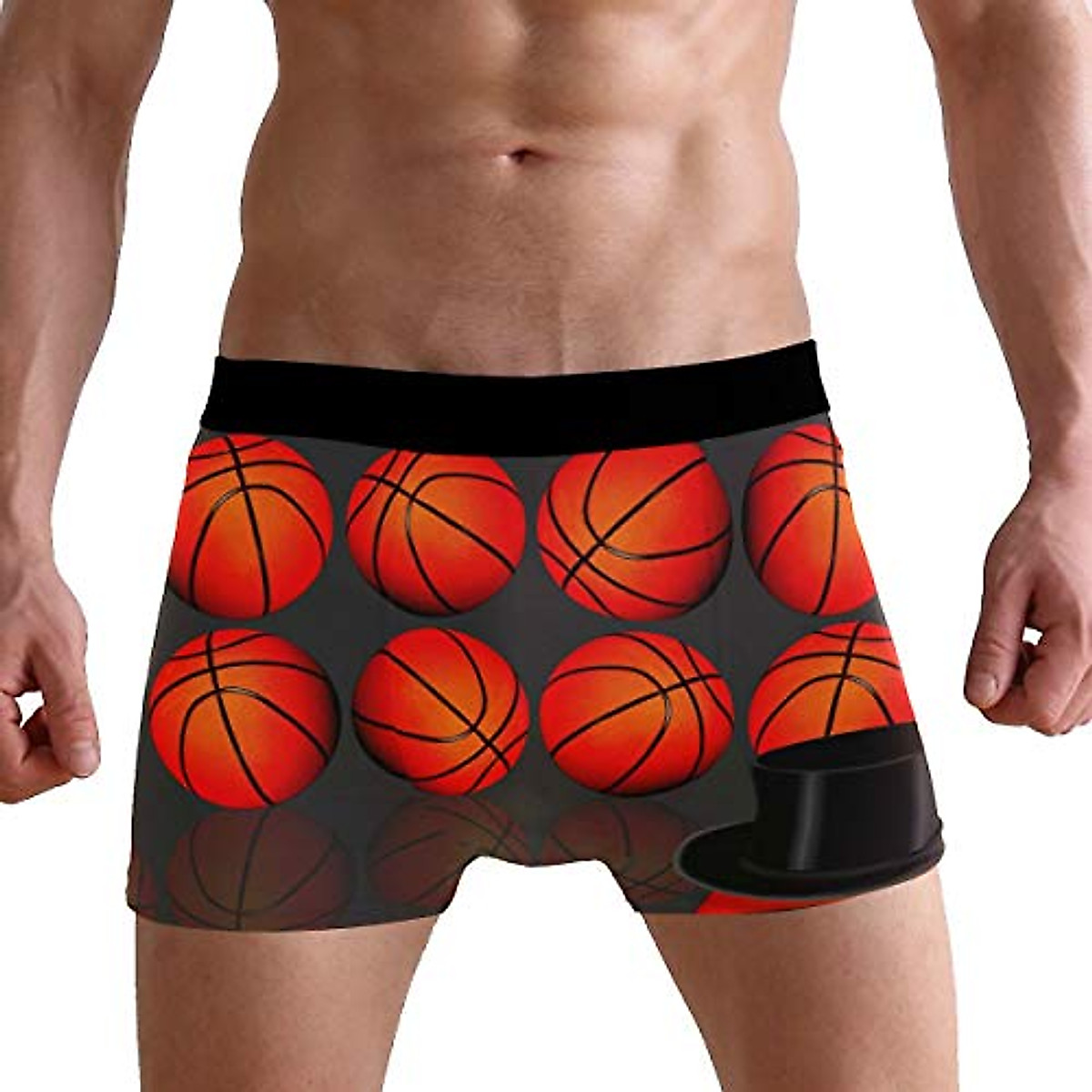 Funny Basketball Boxer Briefs for Men, Men's Comfortable Underwear