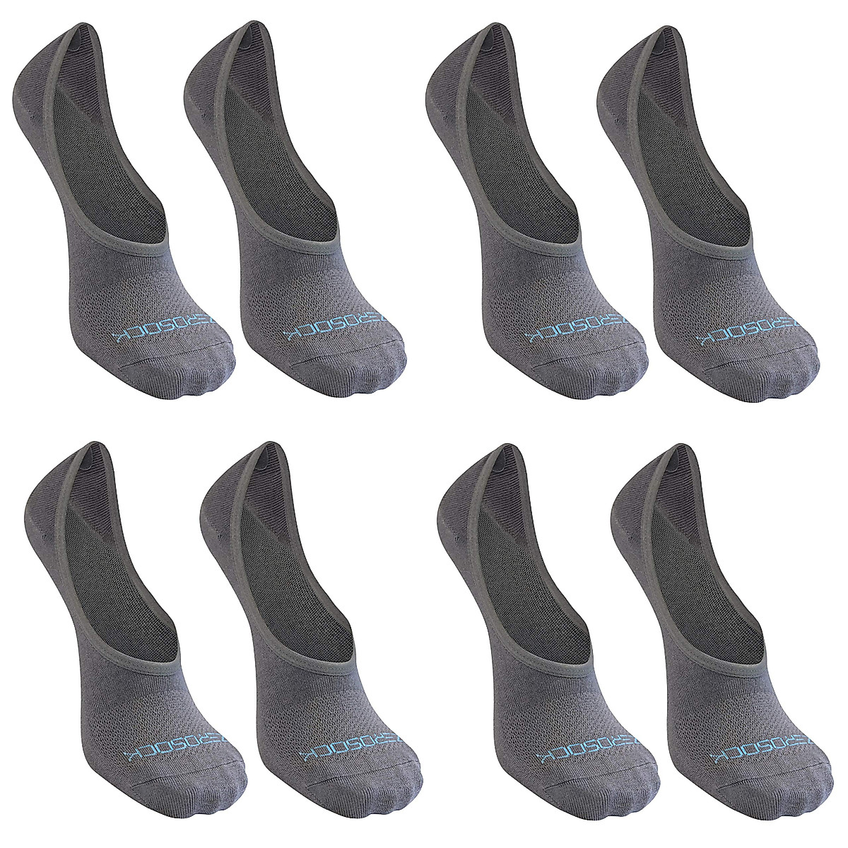 ZeroSock Bamboo Viscose Super Low Invisible Socks With Mesh Ventilation with Anti-Slip Gel Heel Grip (4 Pairs Per Box)