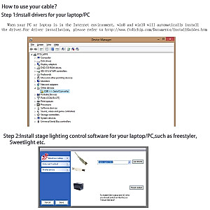 Green-utech USB DMX-512 Adapter/Dongle Female XLR 3 Pin for Control Stage Light Equipment with Freestyler (3.3ft)