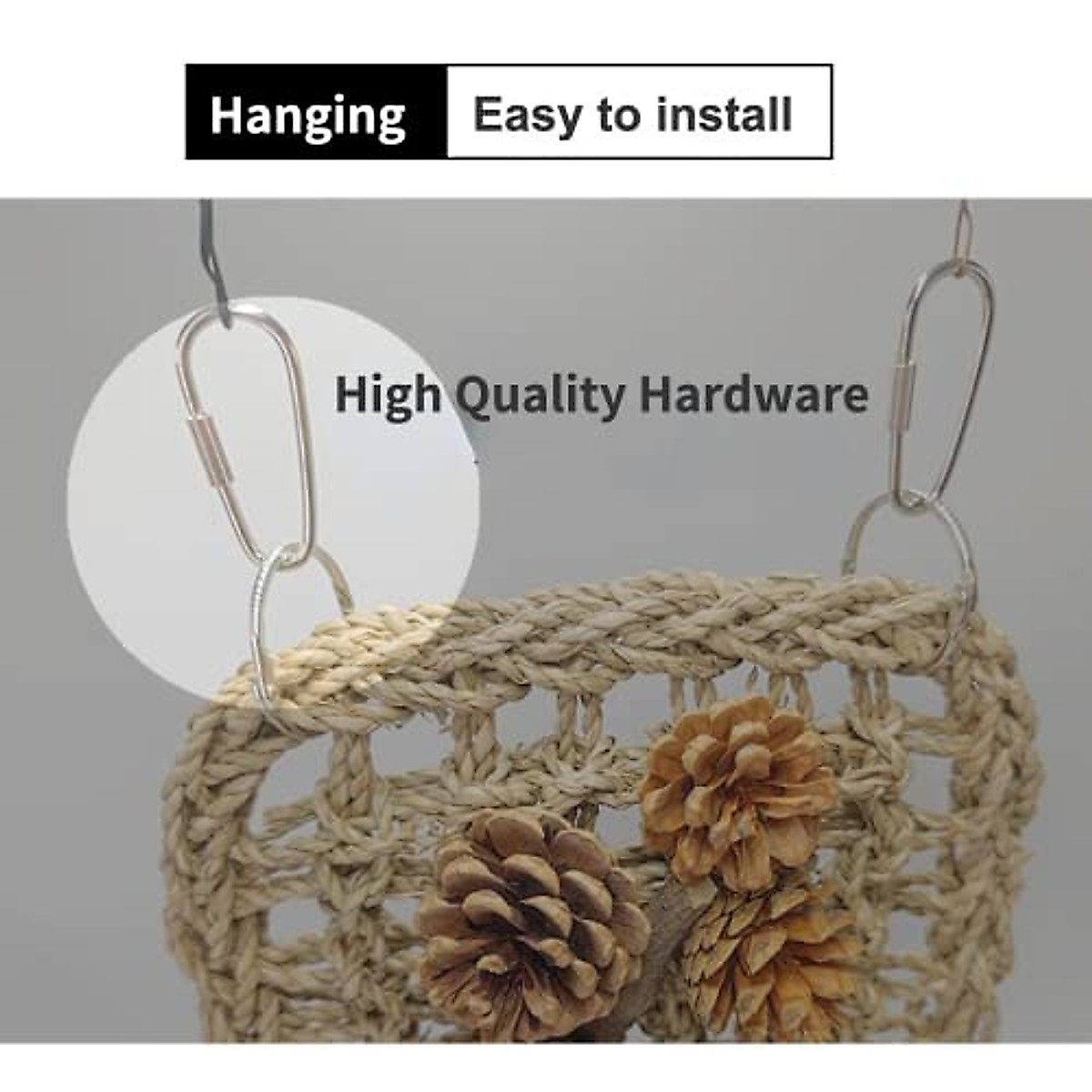 Bird Foraging Wall Toy Parrot Chewing Hanging Hook Toys Woven Climbing Hammock Mat Bird Climbing Net Climbing Cotton Rope Net Hanging Bird Climbing Rope