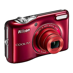 Nikon COOLPIX L30 20.1 MP Digital Camera with 5x Zoom NIKKOR Lens and 720p HD Video (Red) (Discontinued by Manufacturer)
