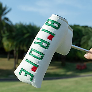 Golf Club Headcover 3 Wood Headcover Birdie Design Magnetic Closure Elegant Embroidery Premium Leather Driver Fairway Wood Hybrid Blade Putter Cover Wood Head Cover