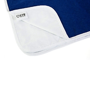 SYB Baby Blanket; Silver-Lined Cotton Flannel EMF Radiation Protection (Solid Blue)