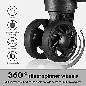 Verdi 20 Inch Luggage – Expandable Durable Softside Lightweight Suitcase with 8-wheel Spinners Carryon Bag charcoal