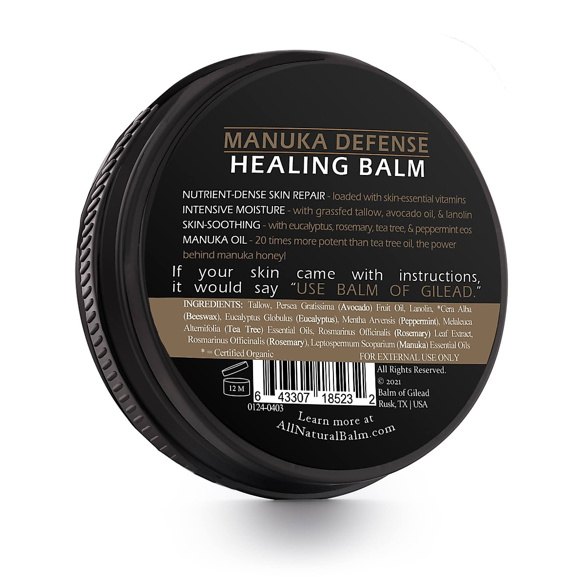 BALM OF GILEAD Tea Tree Balm - 2 fl oz Foot Cream with Tea Tree and Manuka Oil - Intensive Moisture for Itchy Feet, Eczema, Rashes & Dry Skin - Pure Balm That Softens Skin Irritations