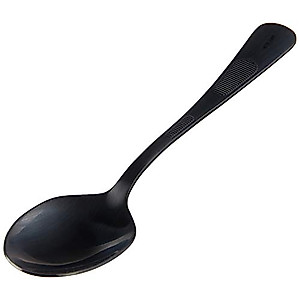 Mercer Culinary 18-8 Stainless Steel Plating Spoon, 7-7/8 Inch, Matte Black