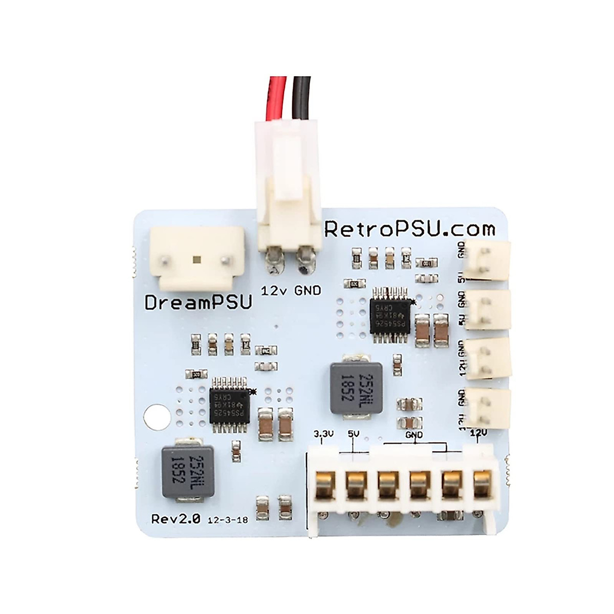 KKirafairy 12V DC Power Supply Board Console Repair Part for SEGA Dreamcast DC DreamPSU, As Picture Show, 4.7*4.3cm