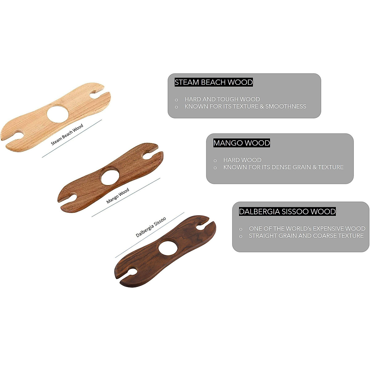 FRESCORR - Wine Bottle & Glass Holder - Handmade Wooden Counter Stand for Wine for Two Glasses & Bottle (Steam Beach Wood)