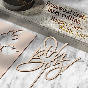 YESSWL Oh Boy Cake Topper - Wooden Boy Baby Shower Birthday Party Cake Decorations for It's a Boy 1st Birthday Party Photo Booth Props， gender Reveals Party Decorations (Wood Oh Boy Cake Topper)