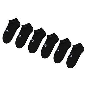 Champion Men's Double Dry Moisture Wicking No Show Socks 6, 8 Packs Availabe, Black-6 Pack, 6-12