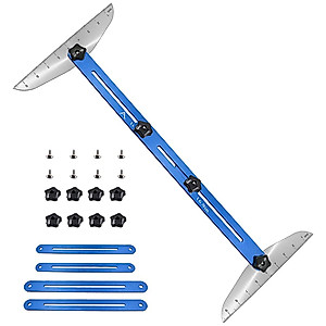 RUNAAJA Stair Tread Template Tool Stair Tread Gauge Stair Tread Jig Stair Gauge Treads Step Riser Kit Spiral Staircase Kit for Stair Stringer Risers Layout