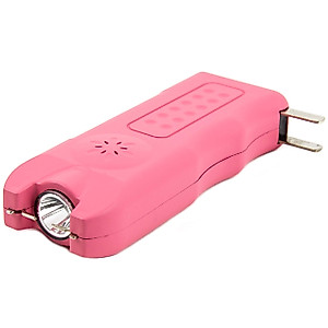 POLICE Stun Gun 628 - Rechargeable with LED Flashlight Siren Alarm, Pink
