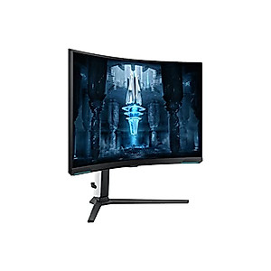 SAMSUNG 32" Odyssey Neo G8 4K UHD 240Hz 1ms G-Sync 1000R Curved Gaming Monitor, Quantum HDR2000, AMD FreeSync Premium Pro, Matte Display, Ultrawide Game View, DisplayPort, Black & White, 2022
