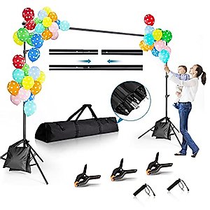Backdrop Stand 8.5x10ft, ZBWW Photo Video Studio Adjustable Backdrop Stand for Parties, Wedding, Photography, Advertising Display