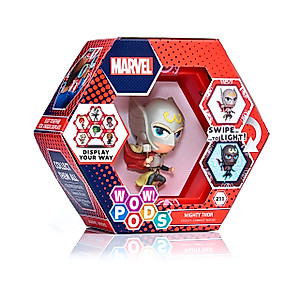 WOW! STUFF PODS Marvel Avengers Collection - The Mighty Thor | Superhero Toys Light-Up Bobble-Head Figure | Official Marvel Collectable Toys & Gifts | Number 211 in Series, Multicolor, 4 inches