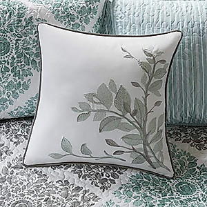 Madison Park Daybed Cover Set - Double Sided Quilting Casual Design, All Season Bedding with Bedskirt, Matching Shams, Decorative Pillow, 75"x39", Diamond Aqua 6 Piece