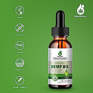 (2 Pack) Hemp Oil Organic Premium - 2,800,000 Maximum Strength - 100% Natural Hemp Drops Tincture - Hemp Oils with Vegan, Non-GMO, Grown and Made in USA