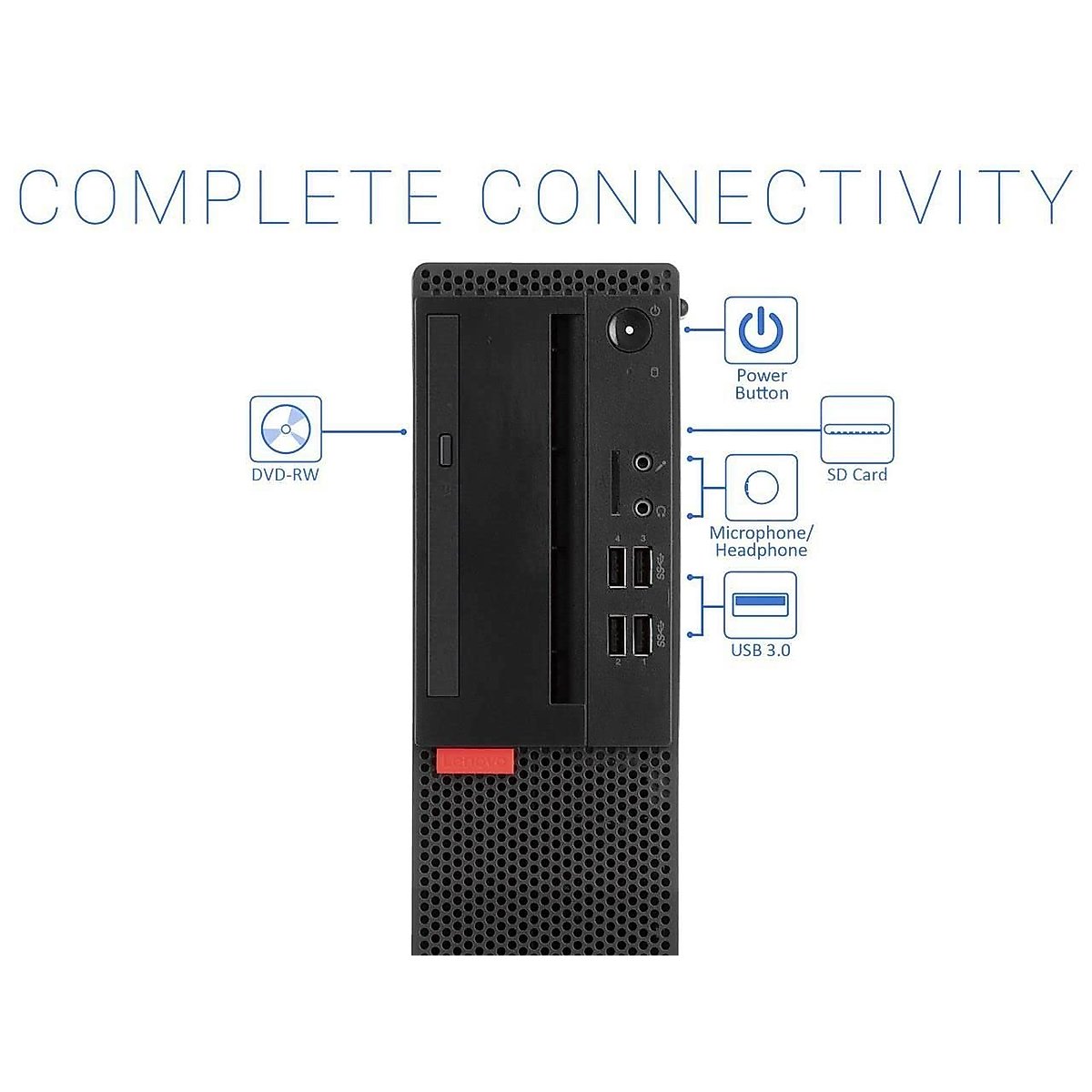 Lenovo ThinkCentre M910s SFF Desktop Computer PC,Intel i5-7500 up to 3.8GHz, 32GB DDR4 RAM,New 1TB NVMe M.2 SSD,Build in WiFi BT,DVD-RW,Wireless Keyboard & Mouse,Windows 10 Pro(Renewed)