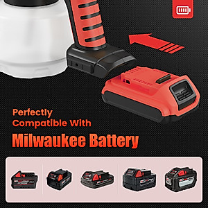 Cordless Paint Sprayer for Milwaukee M18 18V Batteries,Electric Paint Sprayer with 1200ML,Easy to Clean,Adjustable Spray Modesfor Home Renovation and Car Painting(Battery Not Included)