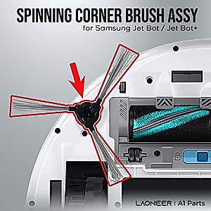 (OEM) A1 Parts Spinning Corner Brush Assy for Samsung Jet Bot/Jet Bot+ / VR30T85513W / VR30T80313W