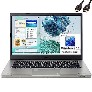 Acer 2023 Aspire Vero AV14 14" FHD Business Laptop, 12th Gen Intel 10-Core i7-1255U, 16GB DDR4 RAM, 1TB PCIe SSD, WiFi 6, Backlight KB, Fingerprint Reader, Windows 11 Pro, BROAG HDMI Cable