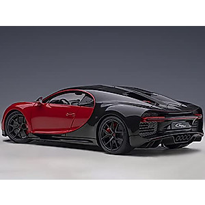 Auto Art Models 2019 Bugatti Chiron Sport Italian Red and Carbon Black 1/18 Model Car by Autoart 70996