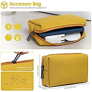 HYZUO 13.3-14 Inch Laptop Sleeve Case Compatible with MacBook Pro 14 M2/M1 Pro/Max A2779 A2442 2021-2023, MacBook Air 13 Inch 2010-2017, with Accessory Bag-Olive Yellow