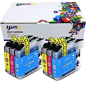 HIINK Compatible Ink Cartridge Replacement for Brother LC201 LC203XL LC203 Ink Cartridges Use in MFC-J460DW MFC-J480DW MFC-J485DW MFC-J680DW MFC-J880DW MFC-J885DW(2C, 2M, 2Y. 6-Pack)