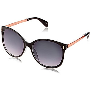 TAHARI womens Th657 UV Protective Cat Eye Women s Sunglasses Wear Year Round Elegant Gifts for Women 60 mm, Black, mm US