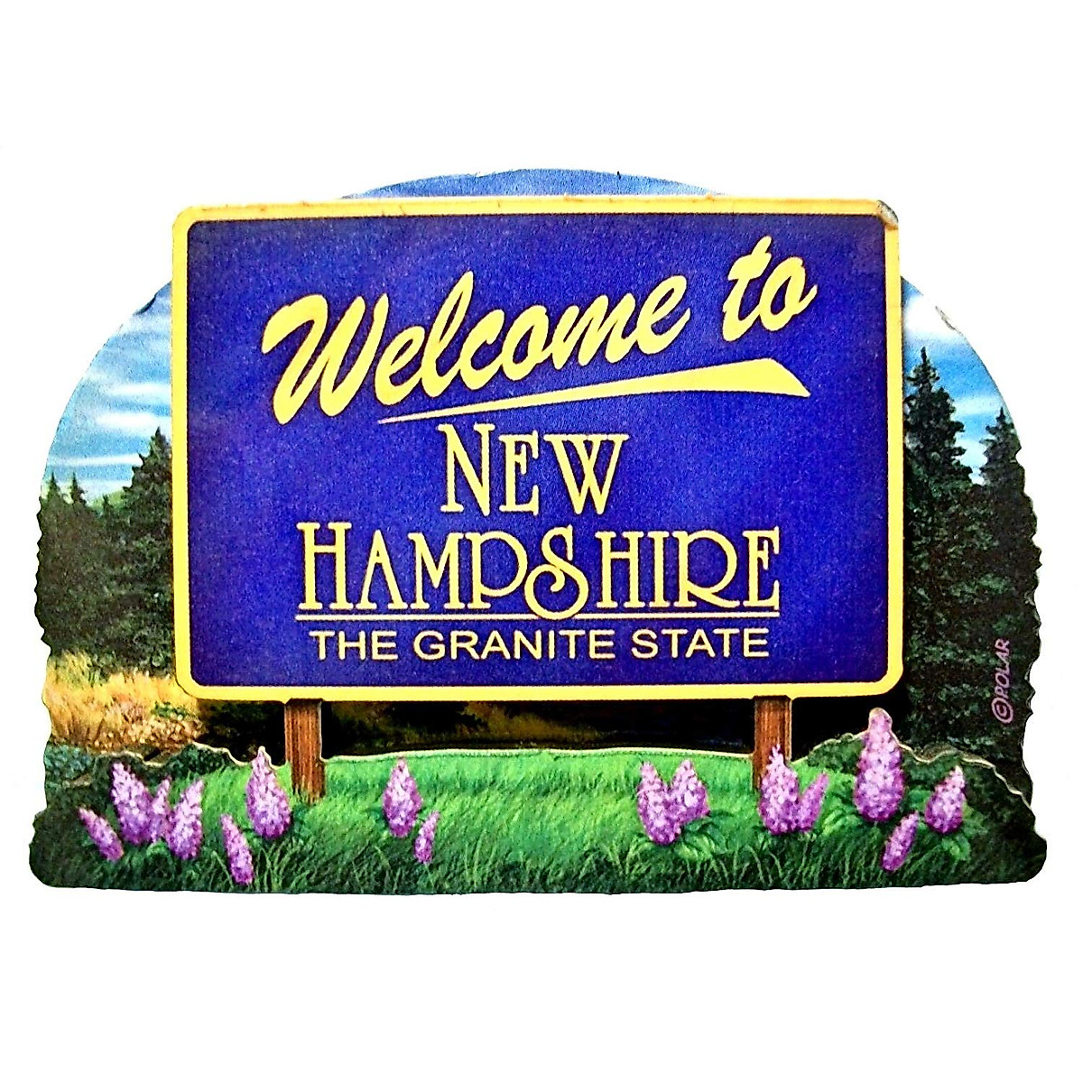 New Hampshire State Welcome Sign Wood Fridge Magnet 2