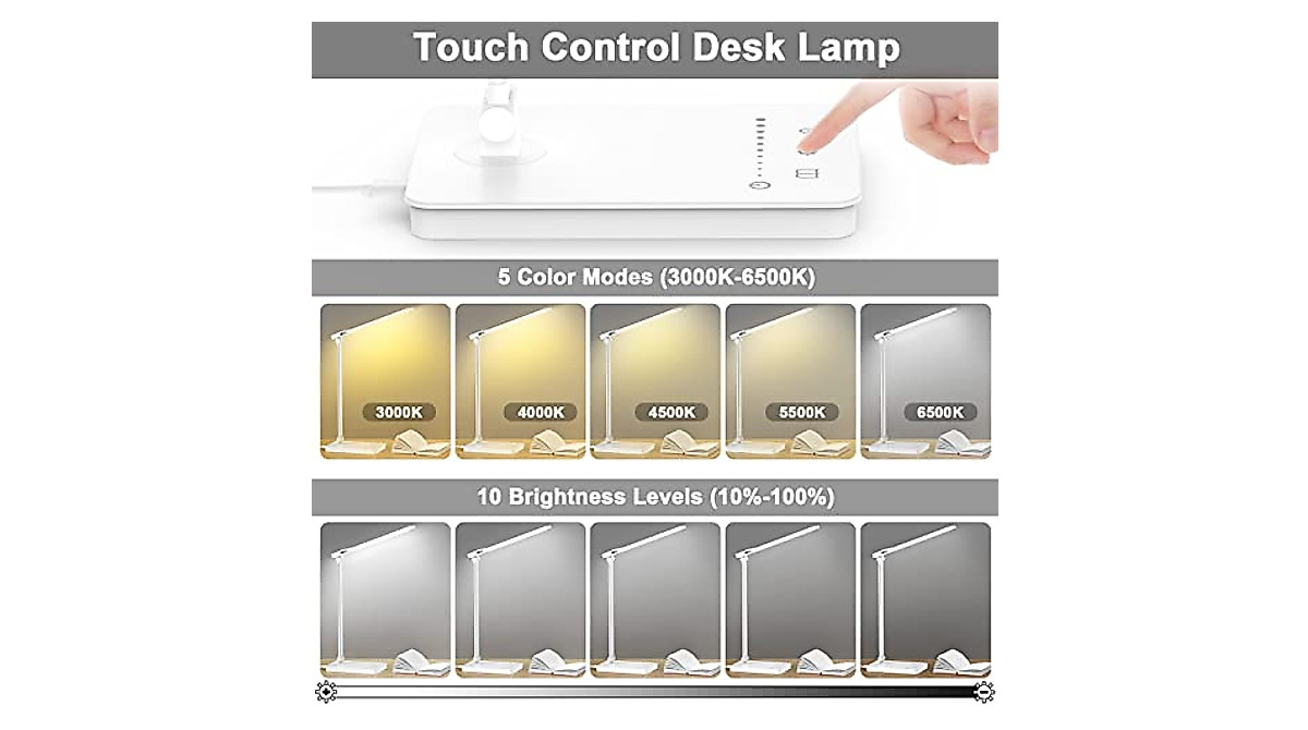 Bright LED Desk Lamp for Home Office - Smart Design
