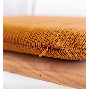 Memory Foam Chair Cushions for Dining Chair Pads Square 18" x 18" Thick Reversible Seat Cushion for Kitchen Living Room Office Chair Seat Cover Machine Washable (18" x 18", Coffee)