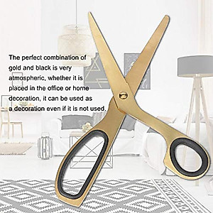 Lightweight Elegant Unique Simplified Golden Scissors, Gold and Black Golden Scissors, Crop Decoration for Office Home